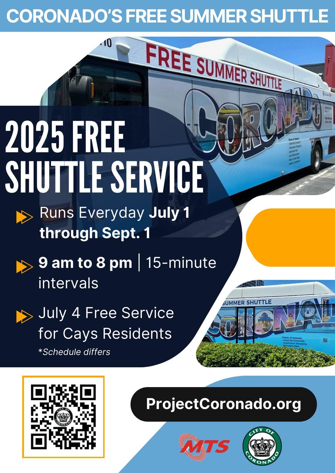 Free Summer Shuttle I 2026 | Project Coronado