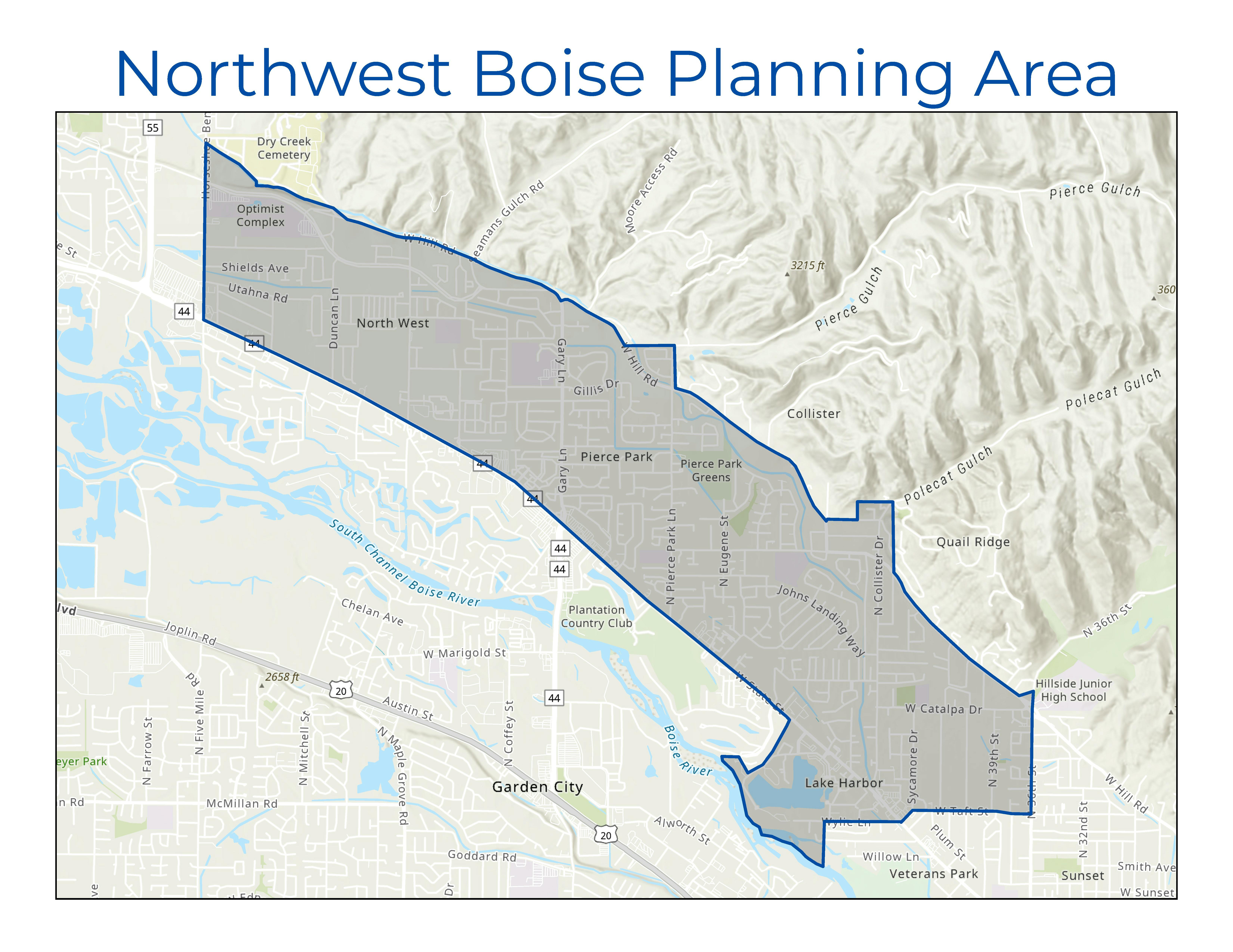 Plan Area Map | Northwest Boise Transportation Plan Update | ACHD Engage